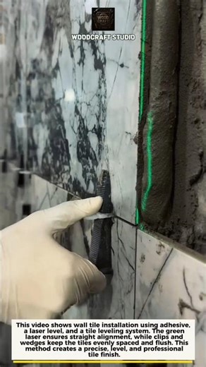 Perfect Tile Alignment Using Laser Level System #tiling #construction #tools