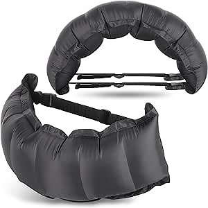 Lewtemi 1 Pcs Inflatable Swim Belt Pool Flotation Portable Waist Floatation Aid for Adults Adjustable Floating Swimming Training Aid Waist Belt with Buckle and Rope for Swimming Beginner