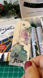 66K views · 737 reactions | Let’s Make a Colorful Abstract Christmas Ornament Gift Tag Using Acrylic Markers  | Art by Cleopatra | Facebook