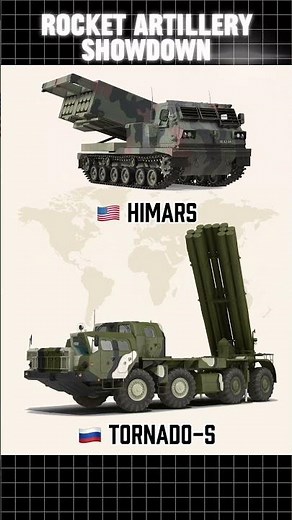 Rocket Artillery Showdown: Tornado-S vs HIMARS” #shorts #militarytechnology #comparison