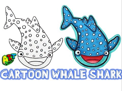 How to Draw a CARTOON WHALE SHARK