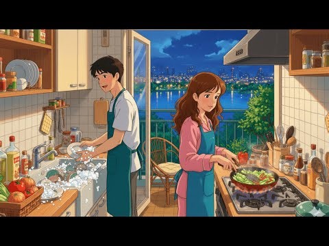 A Peaceful Evening with the One I Love | Cooking Animation | Ghibli-Style Video
