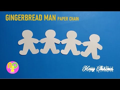 GINGERBREAD MAN PAPER CHAIN || CHRISTMAS DECORATIONS DIY