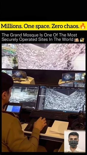 How Millions Move Safely at the Same Time in Mecca 😳📡 #shorts #technology #safety #security #mosque