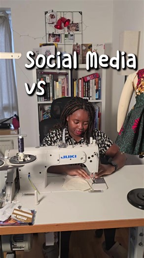 Don't believe all you see on social media😅😅 To be honest, most of the times I'm either sewing at night in pj's or just not interested in glaming up for social media. #sewwithbaturia #patterndrafting #sewing #relatable