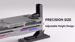 GPU Support Bracket, GSCOLER Dual Mode Graphics Card Support, 35-120mm Adjustable Anti Sag GPU Stand for Universal Video Cards, ABS GPU Brace with Anti-Static Sponge Pads for Vertical/Horizontal Mount