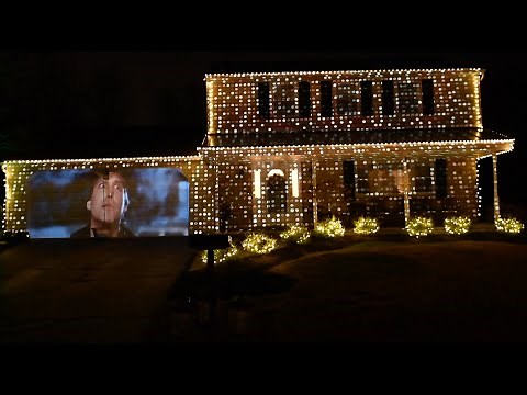 Christmas Projection Mapping - 3 - Christmas Vacation Lights Scene
