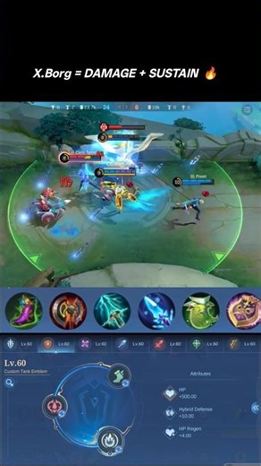 XBorg high damage build✅#mlbb #5vs5 #mlbb #shorts #viral#mobilelegends