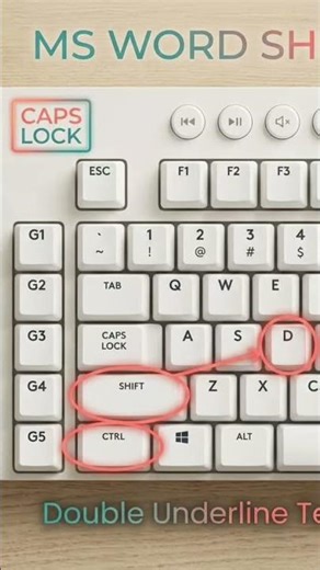 🔹 Ctrl + Shift + D – Double underline text🔹 Ctrl + D – Open Font dialog box 🅰️🔹