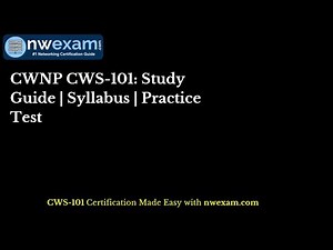 [Latest] CWNP CWS-101: Study Guide | Syllabus | Practice Test