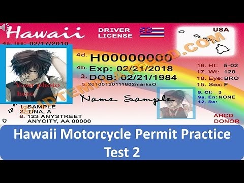 Hawaii Motorcycle Permit Practice Test 2