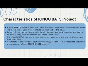 IGNOU BATS Project | BTSP 001/002 | IGNOU PROJECT