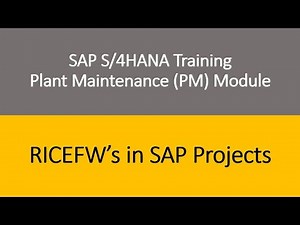 Video 36 - SAP S/4 HANA Plant Maintenance (PM) Training : RICEFW's in SAP Projects