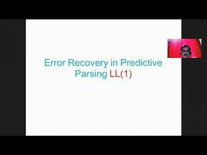 Error Recovery in Predictive Parsing Algorithm with example