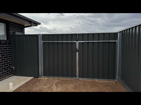 Custom size metal tubing gate with colorbond - Buhay sa Australia