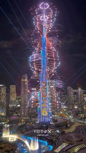 Burj Khalifa Fireworks 2026 Happy New Year Everyone #Burjkhalifa #newyear2026 #fireworks #dubai | UAE Labours