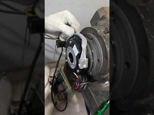 Mounting of brake on motor and adjustment of air gap.