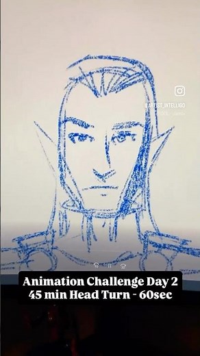 🌀 5-Frame Head Turn at 24fps — Animation Study #animation #2danimation #shorts