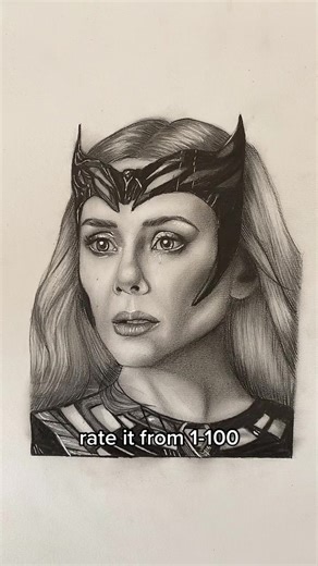 Marvel Fan Art: Wanda Maximoff Portrait Drawing