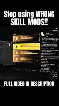 You’re Using the Wrong SKILL MODS! | Best Mods for Every Skill Guide + Expertise Tips! #shorts