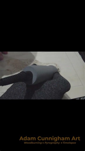 Owl Pyrography | Hand Burned Wildlife Art | Timelapse SHORT #timelapse #pyrography #woodburning #owl