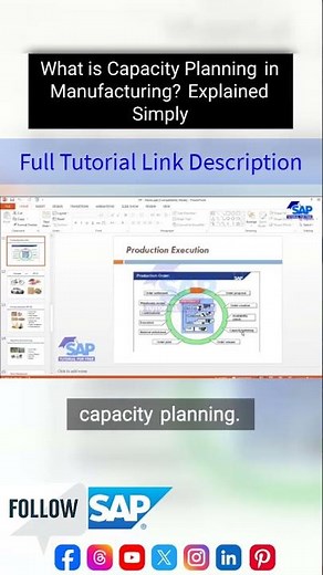 SAP Online Training Courses | What is Capacity Planning in Manufacturing | SAP Production Planning