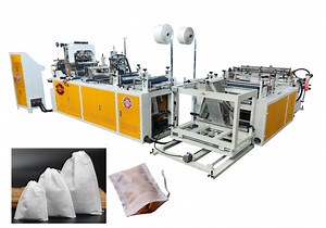 [Hot Item] Automatic Fabrics Drawstring Rope Flat Mouth Non-Woven Bag Making Machine