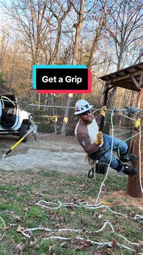 Out of reach? Use your handline to fetch your grip! #journeymanlineman #lineman #hottaillineco #linemanissues #apprentice
