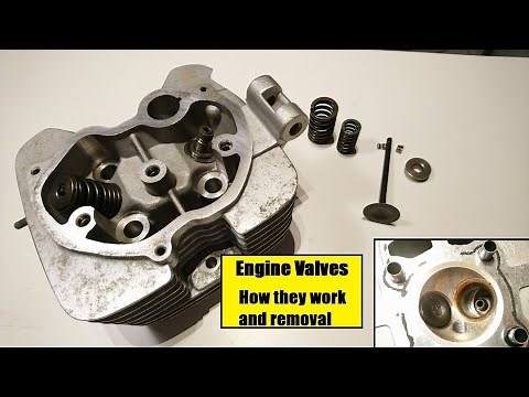 How valves work in a motorcycle engine and how to remove them