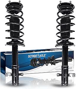 Detroit Axle - 2 Front Struts for 2007-2010 Ford Edge Lincoln MKX 2008 2009, Pair Struts w/Coil Spring Assembly Replacement Quick Install Ready Strut Shock Assembly
