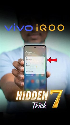 Diwakar Udayakumar on Instagram: "Vivo & iQOO Status Bar Hidden Trick 😳 | Origin OS 6 . . . . #kaathuvaakulatech #originos6 #notificationbar #vivouser #iqoouser"