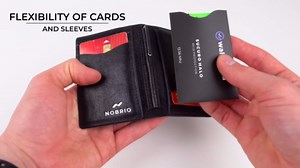 Walletopia Contactless RFID/NFC Blocking Protection - 3 Cards & 2 Sleeves for Credit Cards, ID in wallet or purse (Black)
