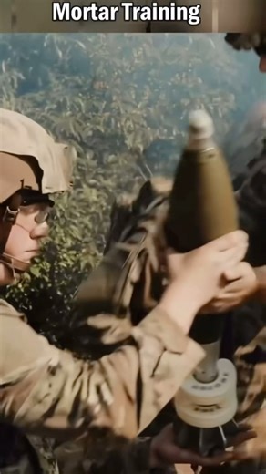 Check out the talent of US soldiers in action. US task force marne soldiers conduct mortar training.