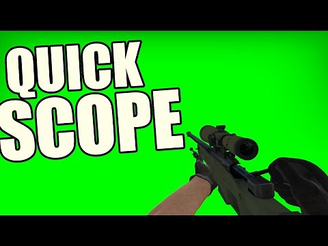 AWP Sniper Quick Scope Animation HD 1080p Green Screen - CS GO