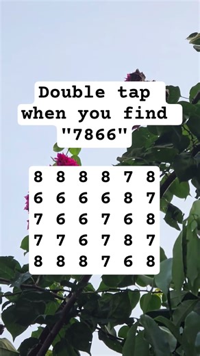 Observation Visual Test: 5 Seconds For You To Spot 7866 . Try Your Skills! #search #puzzle #shorts