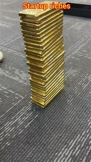 $148,000,000 GOLD FLEX! 💥 Massive Pure Gold Stack Tower – Startup Riches