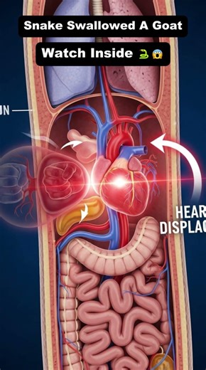 Snake Swallowed A Goat — Watch Inside 🐍😱 #trendingshorts #facts #science #trend #factsyoudontknow