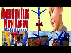 UNBOXING NEW WACKY WAVING INFLATABLE AIR TUBE MAN AMERICAN FLAG
