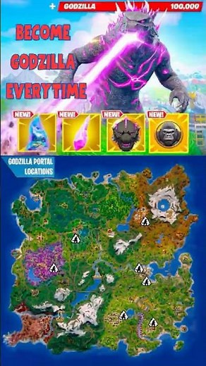 HOW TO BECOME GODZILLA EVERYGAME IN FORTNITE. EASY METHOD HACL