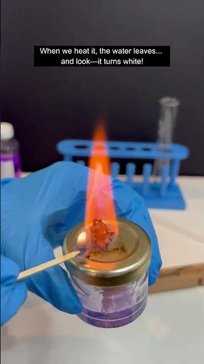 Heating Copper Sulphate Crystals | Science Experiment in 60 Seconds