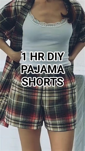 1 hr DIY pajama shorts! #sewing #patterndrafting #patterns
