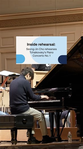 Boston Symphony Orchestra on Instagram: "Get an inside look at world-class pianist Seong-Jin Cho rehearsing the iconic intro of Tchaikovsky's Piano Concerto No. 1 with the BSO. Catch every sweeping melody and energetic rhythm of one of the most performed piano concertos tonight and tomorrow (1/16-17) at #SymphonyHallBoston #linkinbio"
