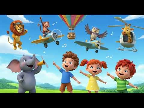 Air Vehicles Song ✈️🚁🛩️ | Flying Machines for Kids | Nursery Rhymes & Learning Songs