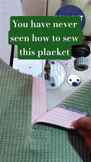 My favorite way to sew a front placket #sewing #stitch #shorts #placket