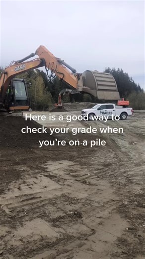 Which track do you build up with material to match the grade on each side of the excavator?#EquipmentTraining #Excavator #RoadBuilding #HeavyEquipmentTraining #Operator #HeavyEquipmentOperator #HeavyEquipmentSchool