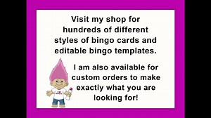 10 Bingo Cards Pdf Download, 1 per Page, Jumbo Print Easy Read for Low Vision - Etsy