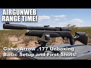 Gamo Arrow .177 UNBOXING - First Shots using Gamo Red Fire pellets with open sights at 20 yards