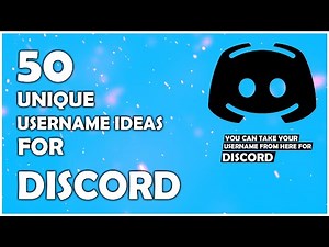 DISCORD USERNAME IDEAS: TOP 50 UNIQUE DISCORD USERNAME IDEAS| DISCORD USERNAME SUGGESTION 2020