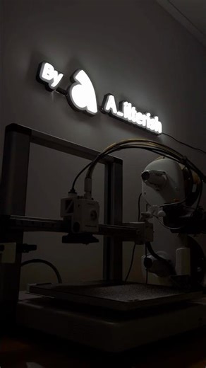 Fully 3D Printed LED Sign #3dprinting #led #ledlights