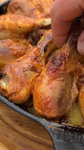 Tender chicken legs baked with golden potatoes – juicy, crispy, and packed with flavor. #bakedchicken #homemadedinner #ComfortEats #easymeals #cookloop | Cook Loop